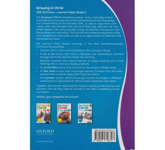 Growing in Christ CRE Activities Grade 3 by Oxford - Back2school Plus