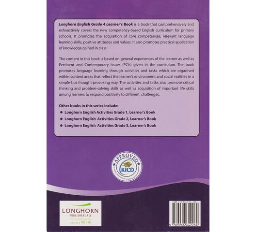 Longhorn English Learner's Grade 4 (Approved) by Kagwe - Back2school Plus