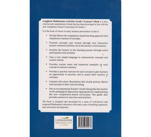 Longhorn Mathematics Activities learner's book Grade 3 - Back2school Plus