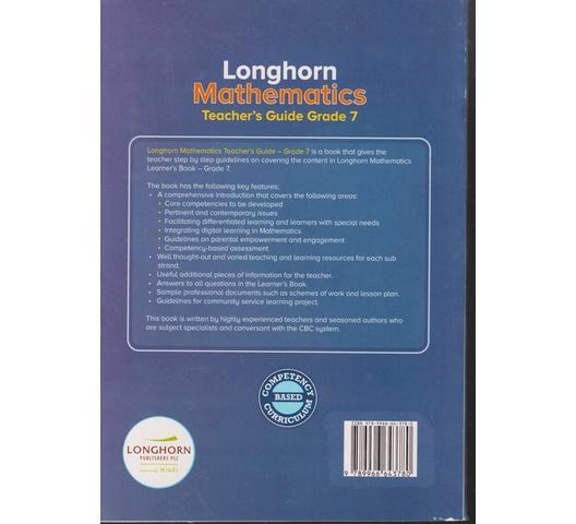 Longhorn Mathematics Grade 7 (Approved) by Longhorn - Back2school Plus