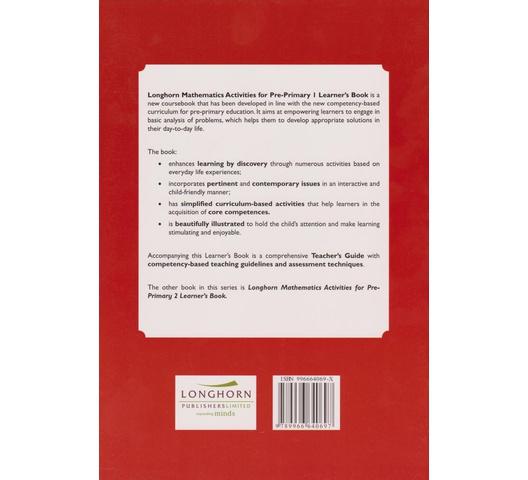 Longhorn Mathematics Activities PP1 Learner's Book - Back2school Plus