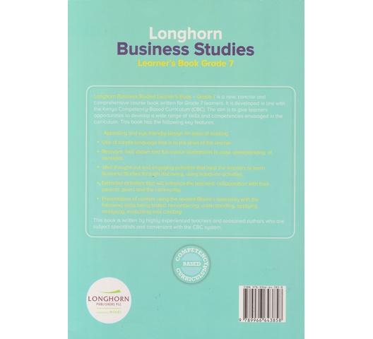 Longhorn Business Studies Grade 7 by Longhorn - Back2school Plus